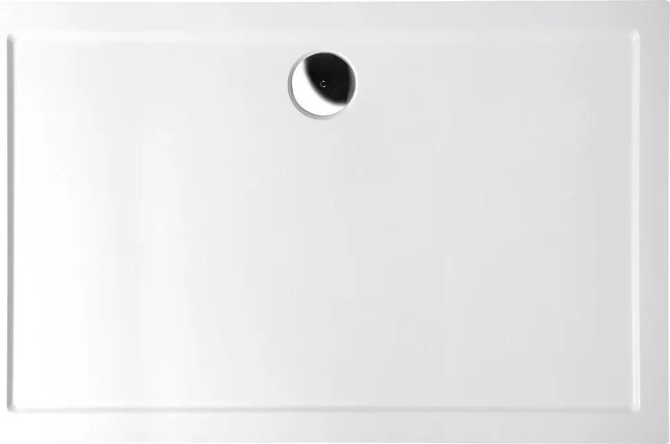 Polysan KARIA sprchová vanička z litého mramoru, obdélník 110x90cm, bílá 59111