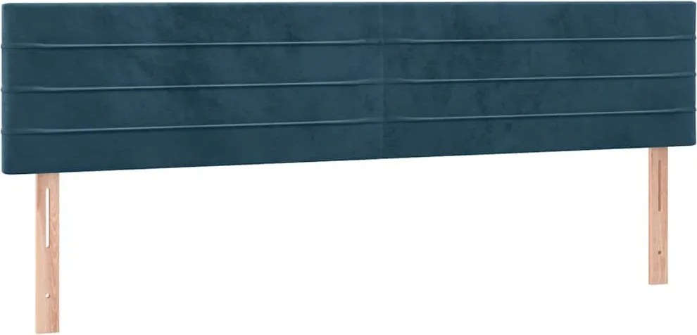 Box spring postel s matrací tmavě modrá 160x200 cm samet 3131031