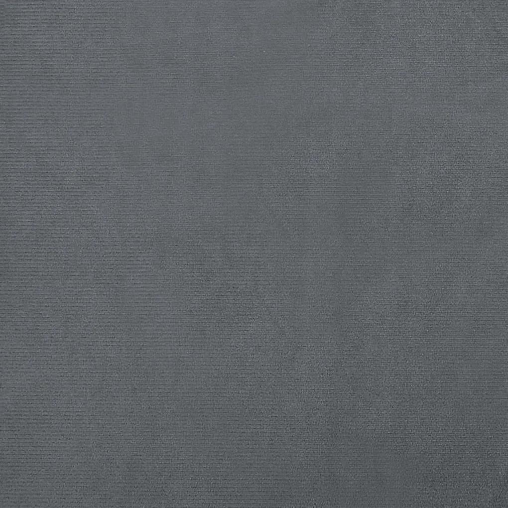 Dětská pohovka tmavě šedá 90 x 53 x 30 cm samet - Default Title