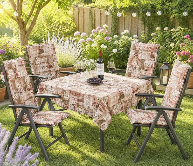 Bellatex Sedák na zahradní židli Hnědá,Červená 47x115 cm