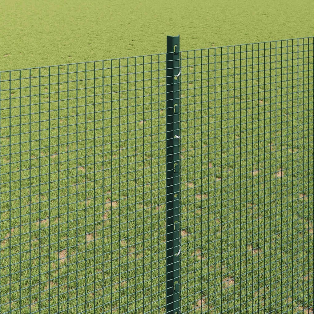 Svařovaná drátěná plotovina s tyčkami 10 x 1,6 m Zelená 3336460