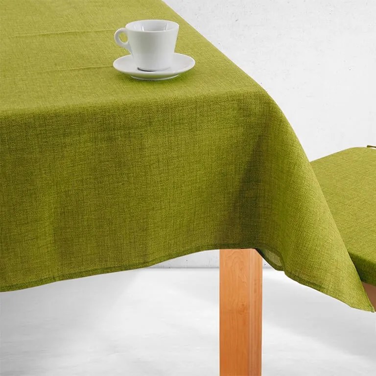 Jednobarevný ubrus BESSY zelený stolní 140 x 180 cm