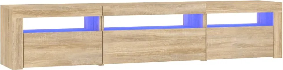 TV skříňka s LED osvětlením dub sonoma 195 x 35 x 40 cm 3152740