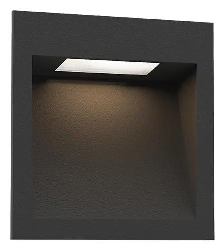 Vestavné nástěnné svítidlo Oris Barva: Černá, Rozměr: 130 mm x 130 mm