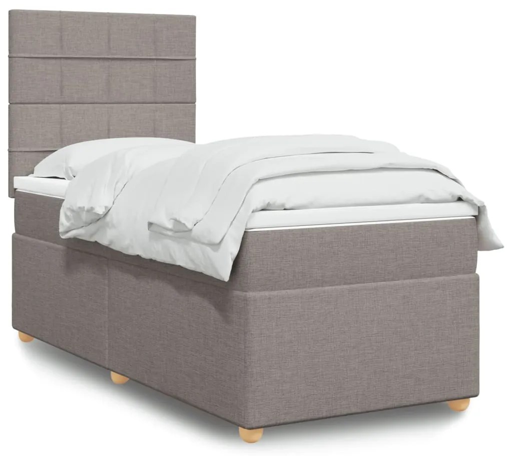 Box spring postel s matrací taupe 80x200 cm textil 3293411