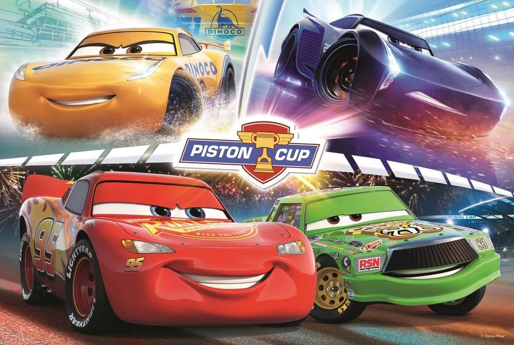 TREFL PUZZLE Výhra v závodě Cars 3 (Auta) 41x28cm skládačka 160 dílků tr15356