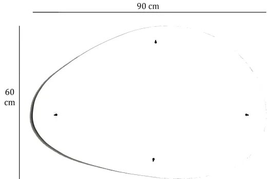 Nástěnné zrcadlo AYNA 60x90 cm ovál