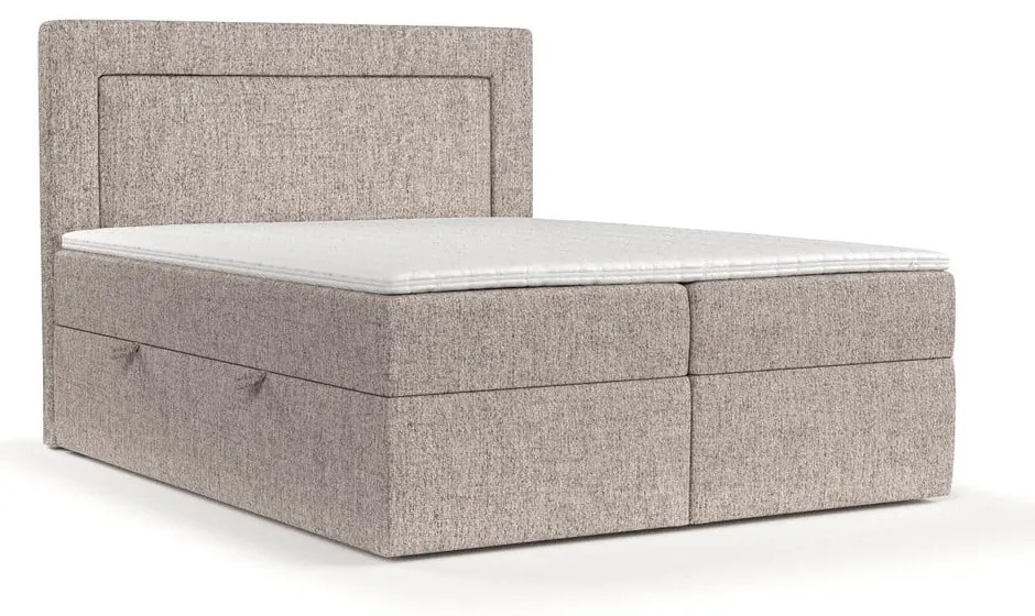 Světle hnědá boxspring postel s úložným prostorem 160x200 cm Imagine – Maison de Rêve