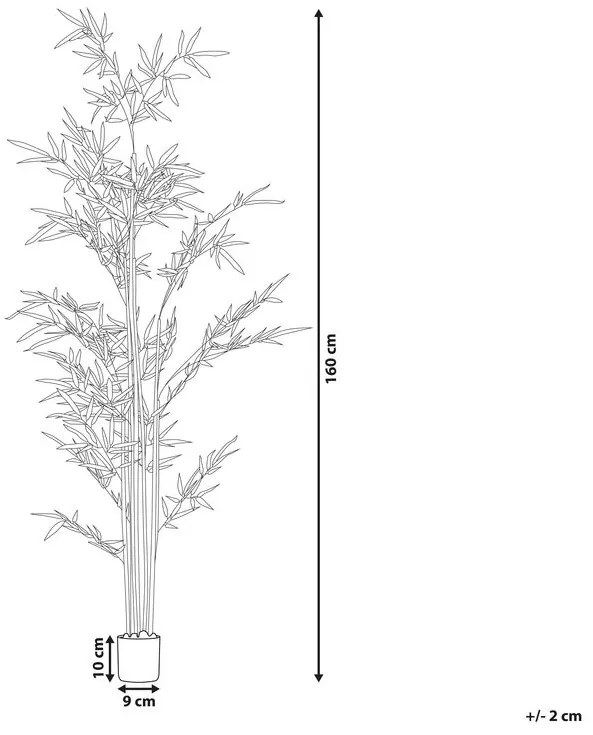 Umělá rostlina v květináči 160 cm BAMBUSA VULGARIS Beliani
