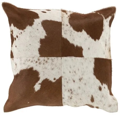 Kožený polštář s výplní Cow - 45*45*10cm