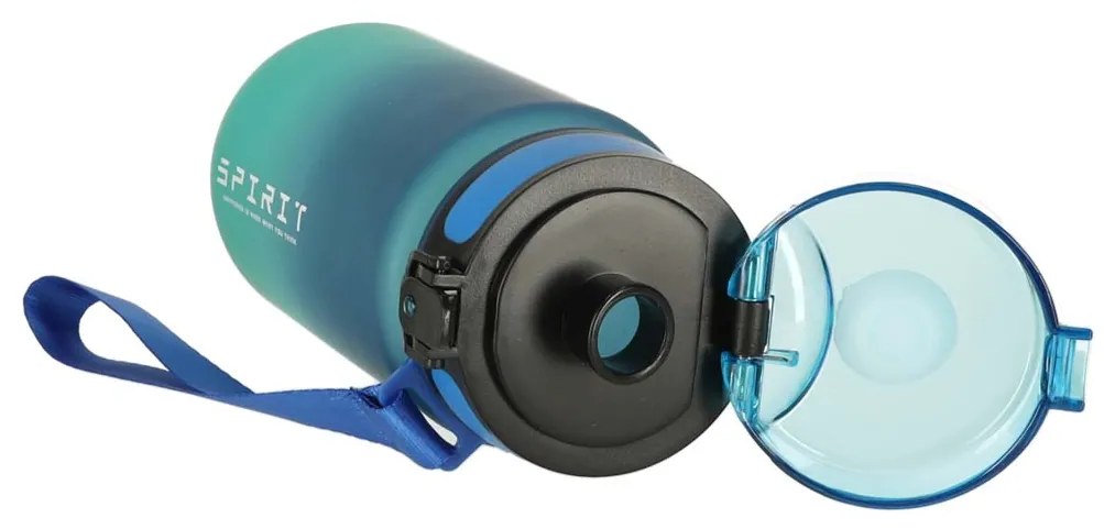 Creative Corner Láhev na vodu bidon s brčkem sportovní 600ml modrozelená