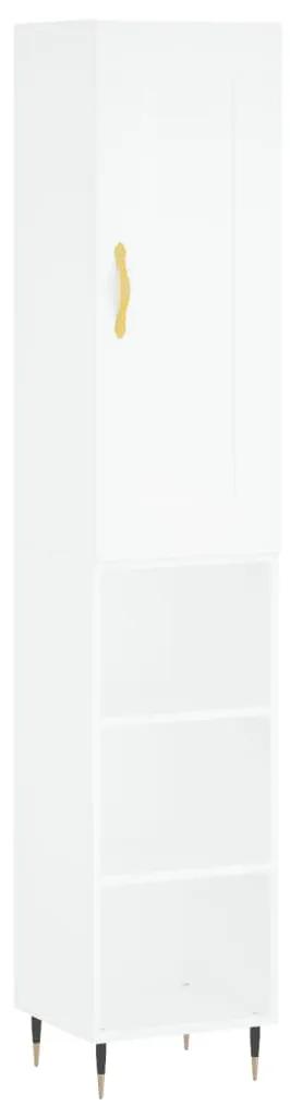 Skříň highboard bílá 34,5 x 34 x 180 cm kompozitní dřevo - Default Title