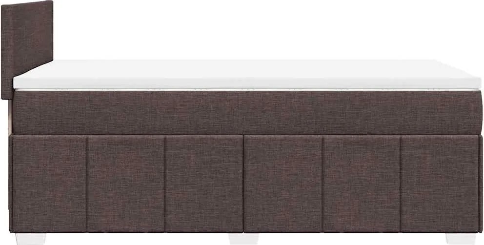 Box spring postel s matrací tmavě hnědá 90x200 cm textil 3286947