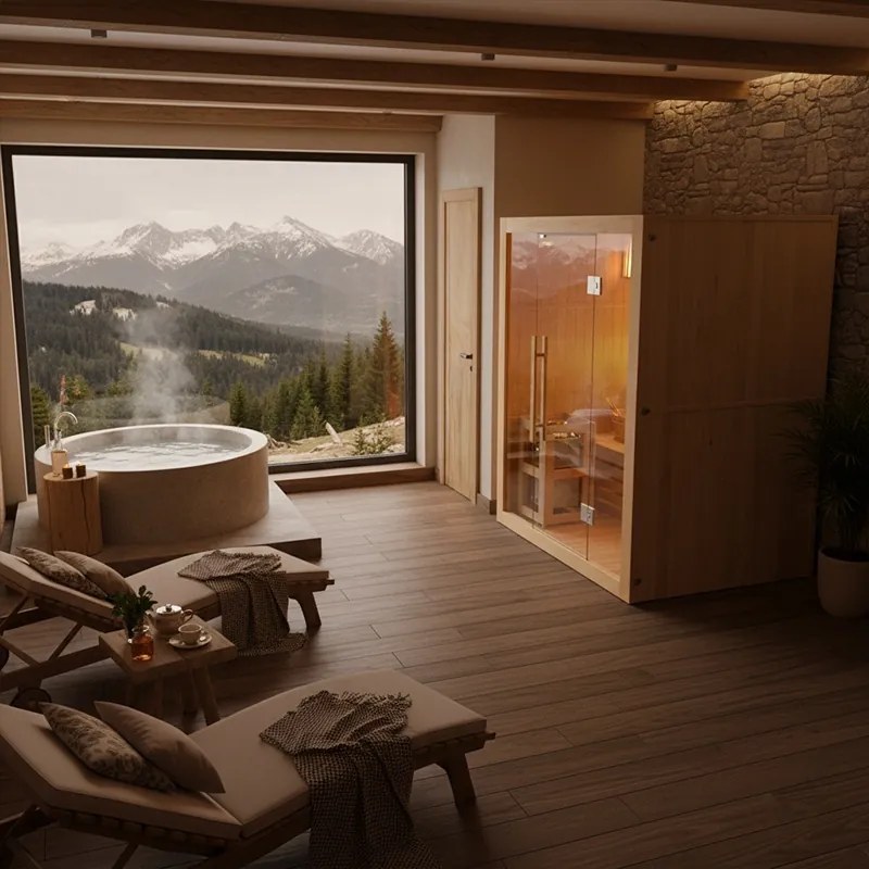 BPS-koupelny Finská sauna Relax 150x120, 3-4 osoby