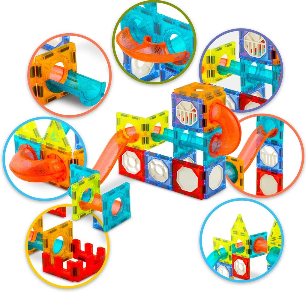 Magnetické cihly s osvětlením RK-763 Ricokids