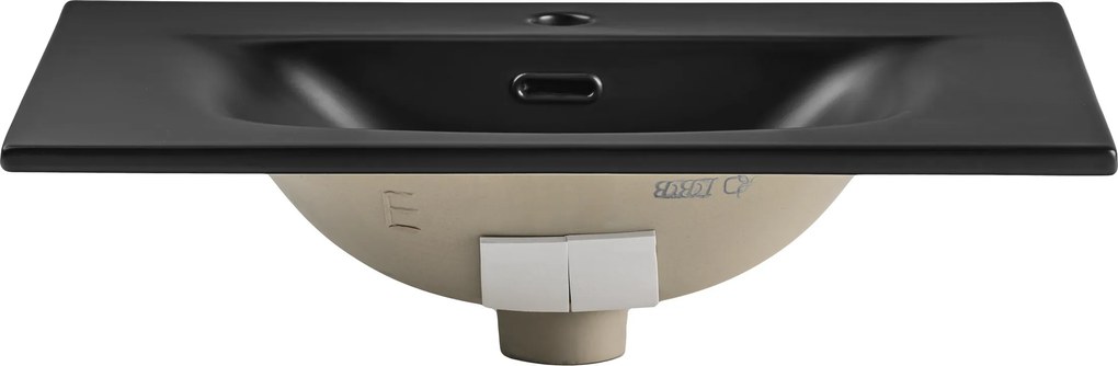 Comad Nábytkové keramické umyvadlo SKY 1 BLACK MATT 60 DP, 61x46 cm, černá matná