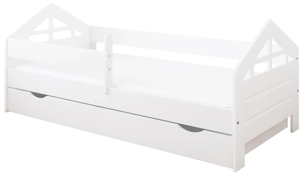 BabyBeds Dětská postel ALA Velikost postele: 160x80 cm, Barevné provedení: Bílá, Úložný prostor: Ne, bez úložného prostoru Bílá