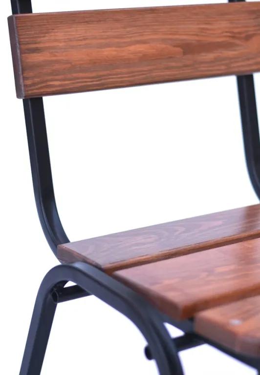 ROJAPLAST Zahradní židle - WEEKEND, dřevěná/kovová