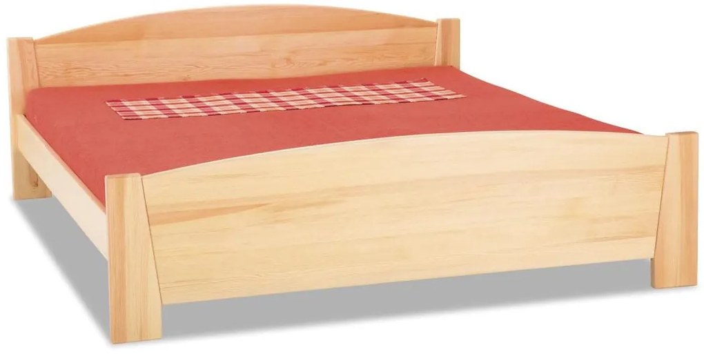 Krajča Manželská postel z masivu Wiky 160 x 200 cm Povrchová úprava: Bora, Druh dřeva: Borovice