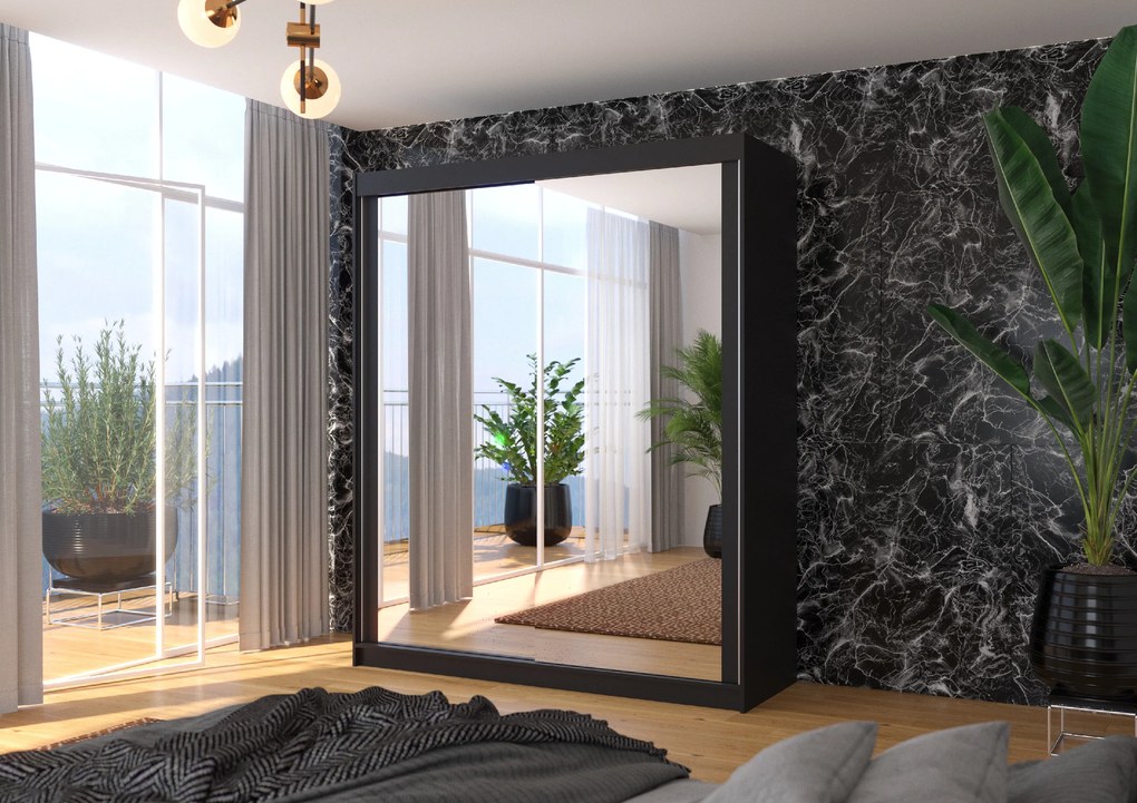 ADRK Furniture Posuvná skříň s zrcadlem MORGAN 180 ADRK-SW-MOR-B-180