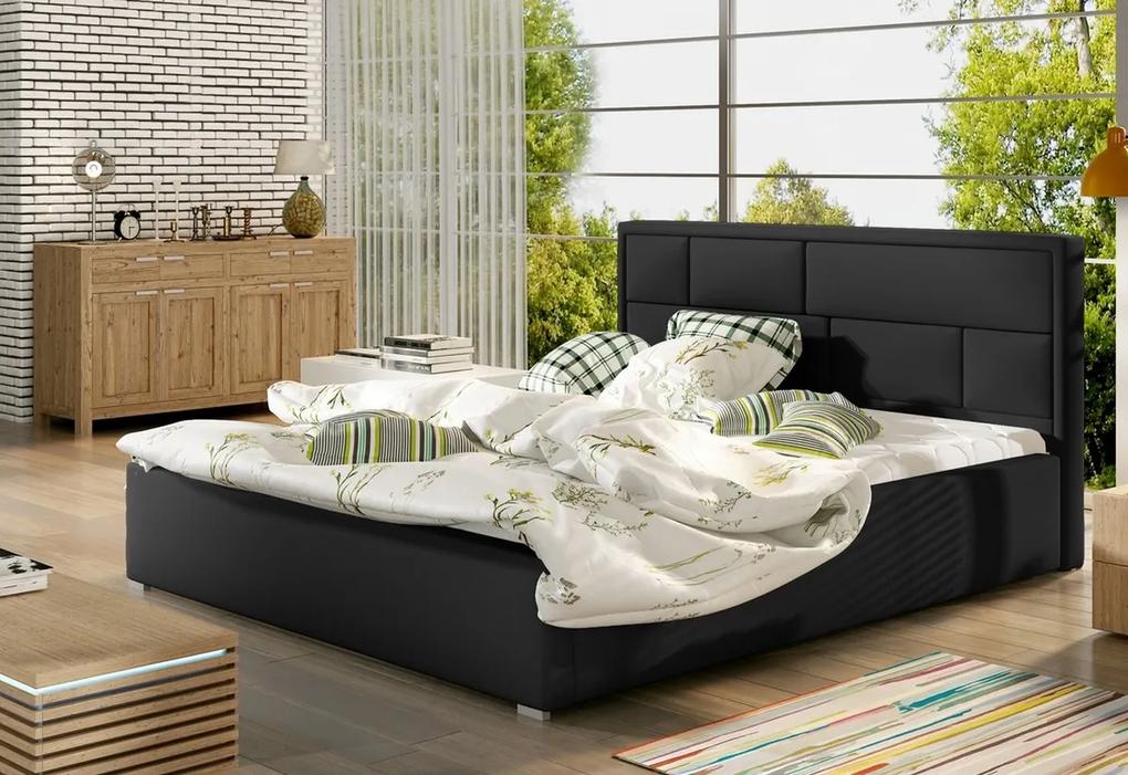 Manželská postel SAMBA + rošt, 140x200, soft 11