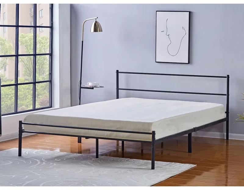Kovová postel s rámem Bengrio 0501, Rozměr postele: 160x200, Barva: Bílá