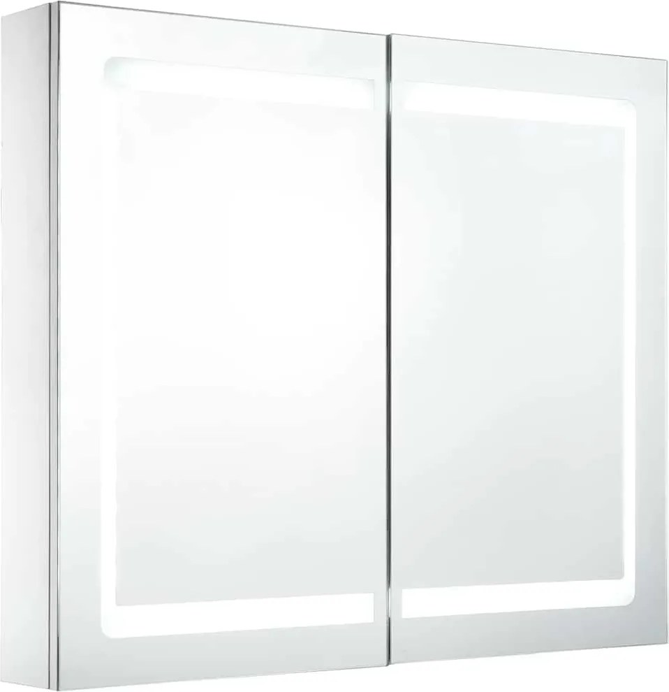 LED koupelnová skříňka se zrcadlem 80 x 12,2 x 68 cm 285123
