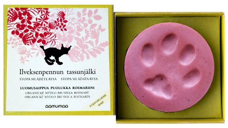 Přírodní mýdlo se stopou rysa 85g, brusinka rozmarýn