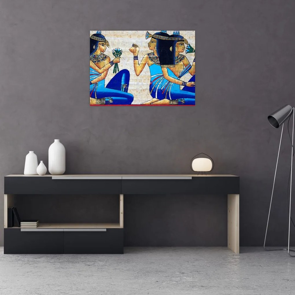 Skleněný obraz - Egyptské malby (70x50 cm)