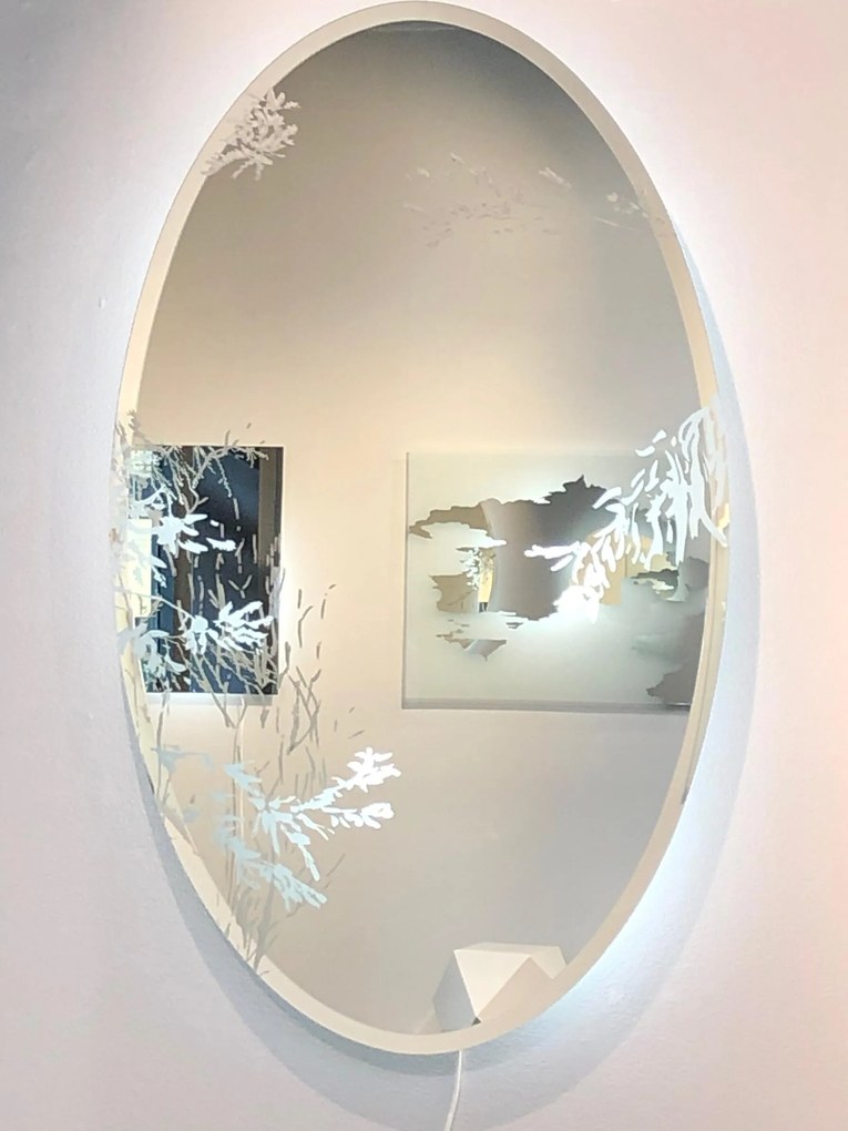Amirro 100 x 60 cm Odpočinek pískované zrcadlo, podsvícení 1/5 STOD008