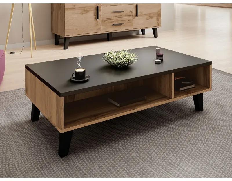 Konferenční stolek do obýváku Sanna 110, Barva: wotan / wotan + černý