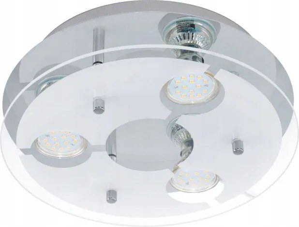 Stropní Svítidlo Led stropní svítidlo 3xGU10 moderní chrom sklo Eglo Cabi pokoj
