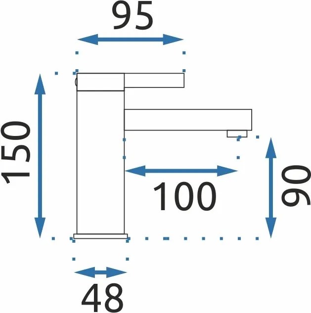 Rea Polo - umyvadlová baterie, Bílá-Chromová, REA-B9941