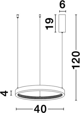 Závěsné LED svítidlo NOVA LUCE PRESTON 30W 3000K 9285401 stmívatelné Triac