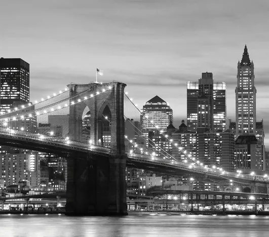 FOTOZÁVĚSY BROOKLYN BRIDGE (SADA 2 KS, LIGHT)