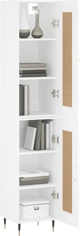 Skříň highboard bílá 34,5 x 34 x 180 cm kompozitní dřevo 3200433
