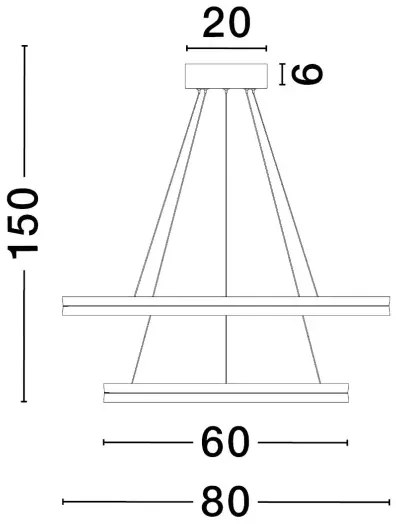 LED lustr Cantria 80
