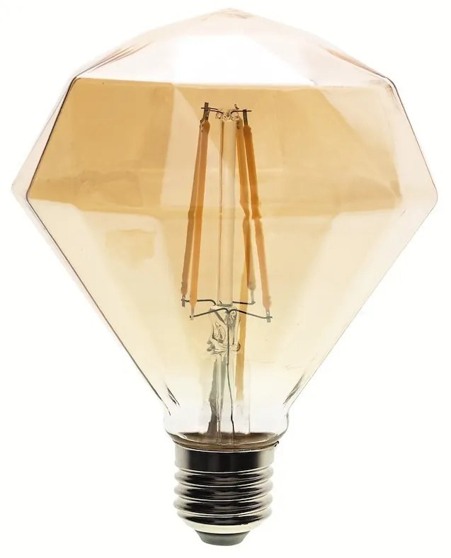 Dekorační LED žárovka E27 teplá 2700k 4w 280 lm diamond jantarová