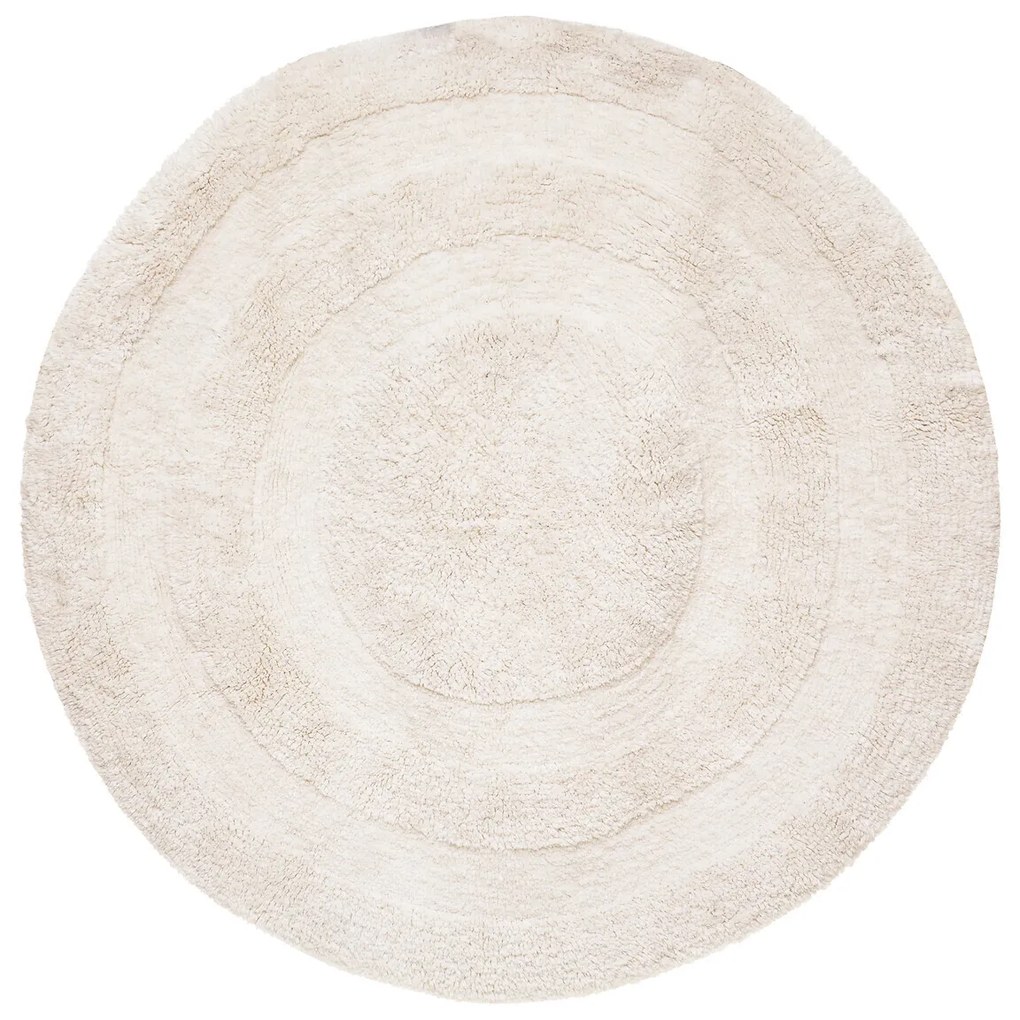 Bílý kulatý koberec SPIRALE 120 cm