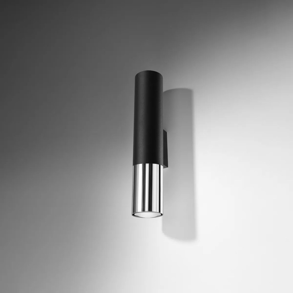 Sollux Lighting Nástěnné svítidlo LOOPEZ černé/chrom