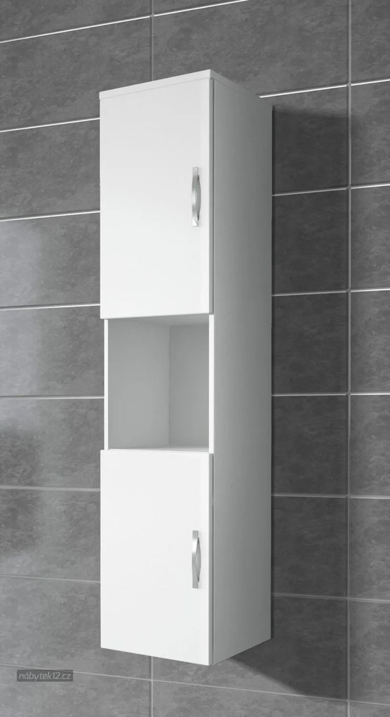 Vysoká koupelnová skříňka Marisol, LTD, bílá