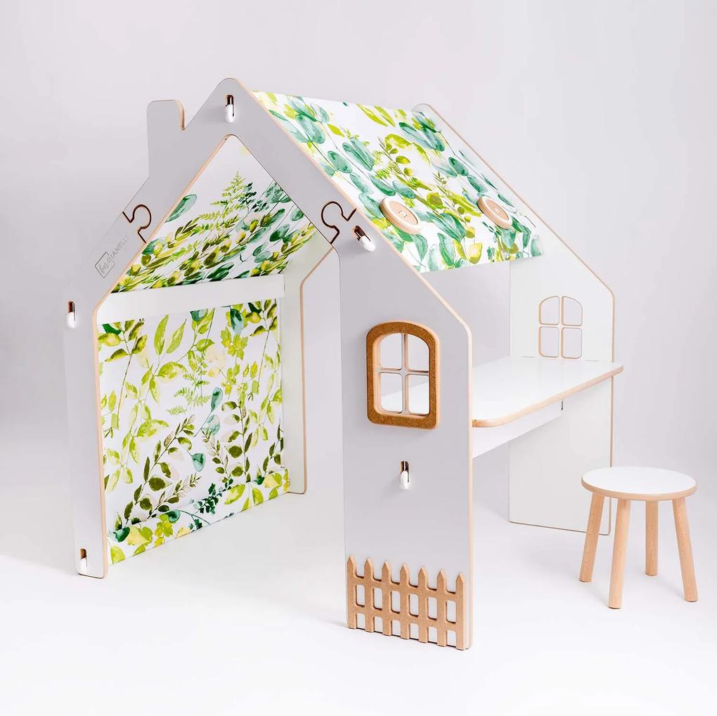 Vingo Dětský domeček se stolečkem a židličkou - zelené listy