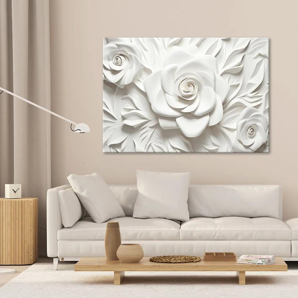 Gario Obraz na plátně Bílé růže Rozměry: 60 x 40 cm
