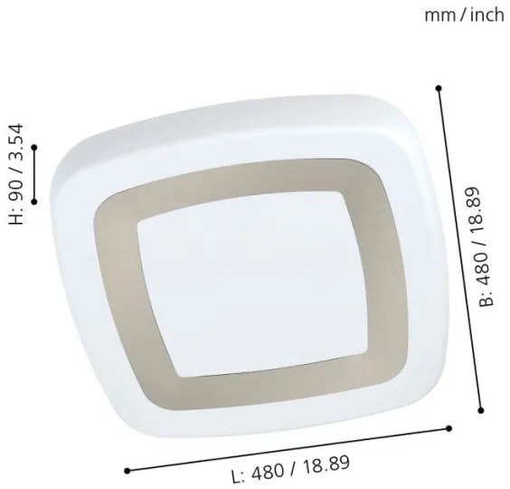 Eglo 99109 - LED Stropní svítidlo RUIDERA LED/22W/230V
