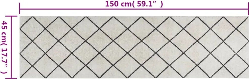 Kuchyňský koberec omyvatelný Čtverec 45 x 150 cm samet 136567