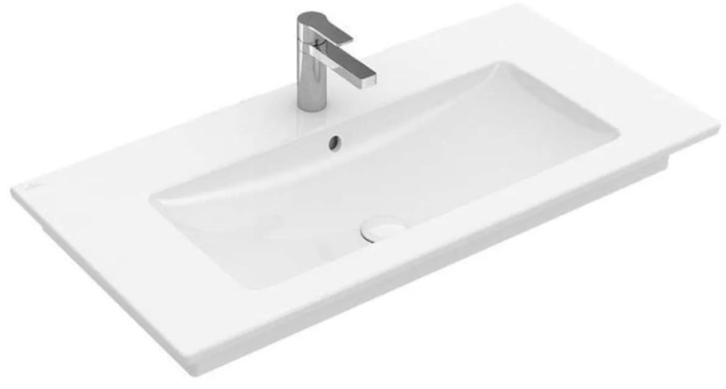 Villeroy & Boch Venticello - Umyvadlo nábytkové 100x50 cm, s přepadem, otvor pro baterii, CeramicPlus, alpská bílá 4104ALR1