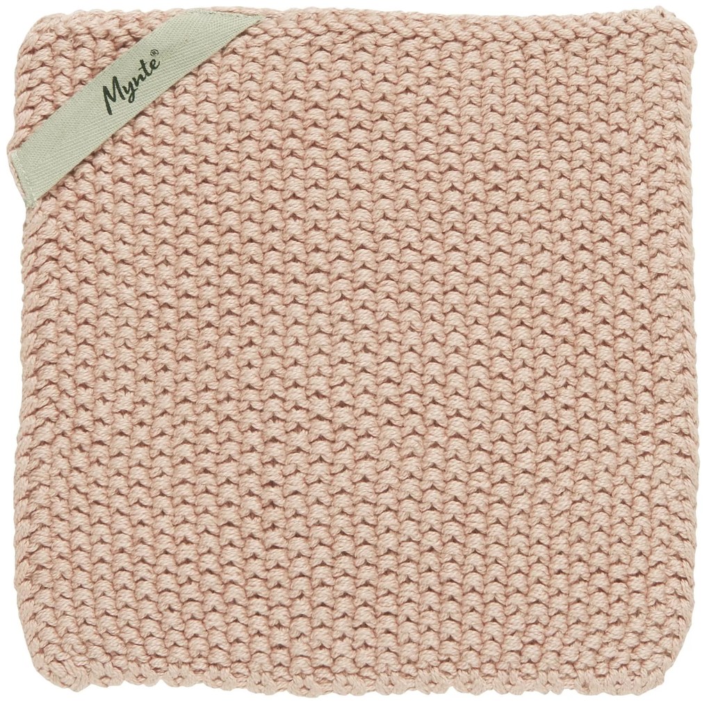 IB LAURSEN Pletená chňapka Mynte Coral Almond, růžová barva, béžová barva, textil