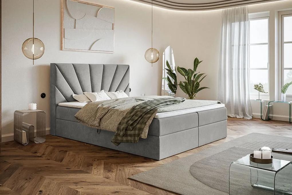 Čalouněná kontinentální postel Fonso 160x200 cm Barva: Vlastní výběr - Cena na dotaz