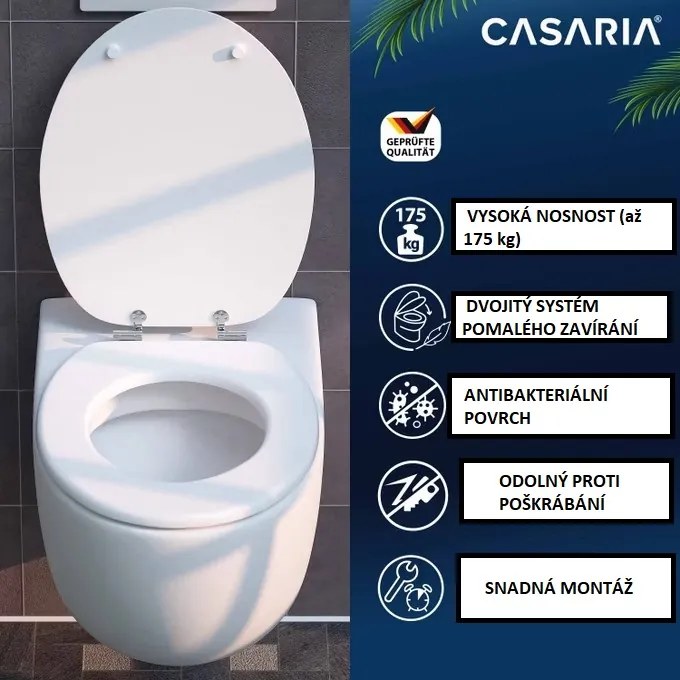 WC sedátko s automatickým spouštěním bílé 108583