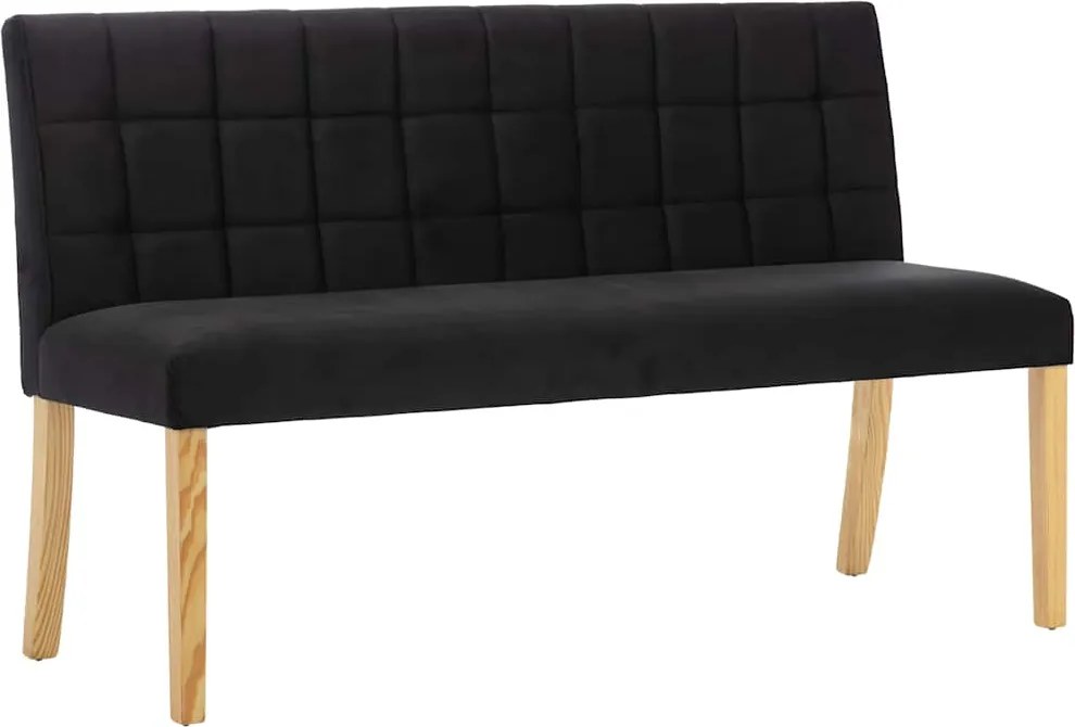 Lavice 140 cm černá samet 288575